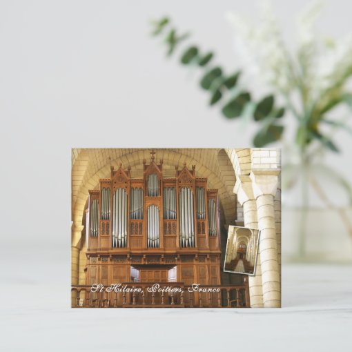 Poitiers organ postcard | Zazzle