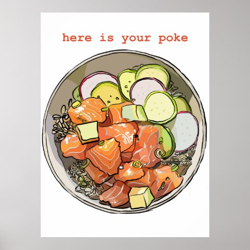 POKE BOWL POSTER | Zazzle