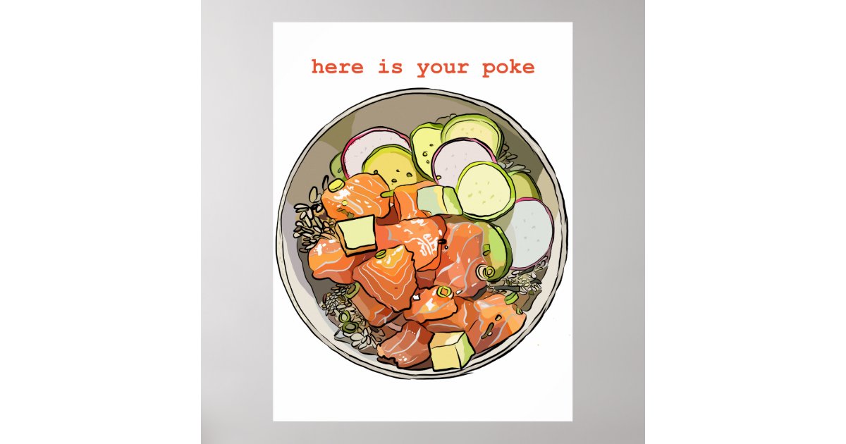 POKE BOWL POSTER | Zazzle