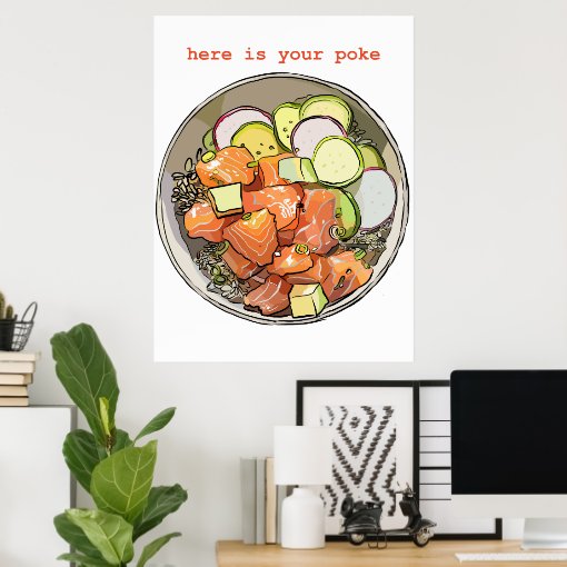 POKE BOWL POSTER | Zazzle