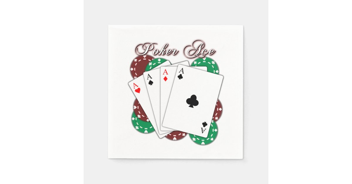 Poker Ace Playing Cards Napkins | Zazzle