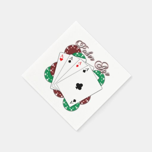 Poker Ace Playing Cards Napkins | Zazzle