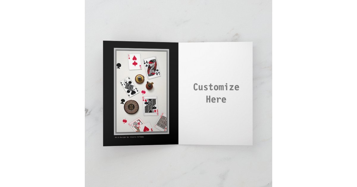Poker Artsy Customizable Card for Players | Zazzle