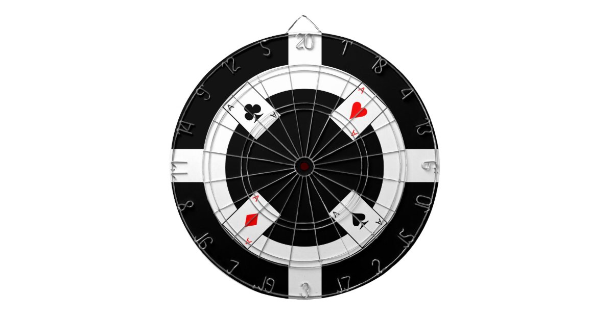 Poker Chip - Black Dart Board | Zazzle