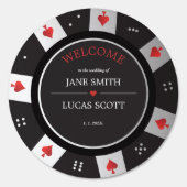Poker Chip Casino Las Vegas Wedding Welcome Sign | Zazzle