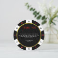 Poker Chip Thank You Card | Zazzle
