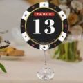 Poker Chip Wedding Reception Table Number | Zazzle
