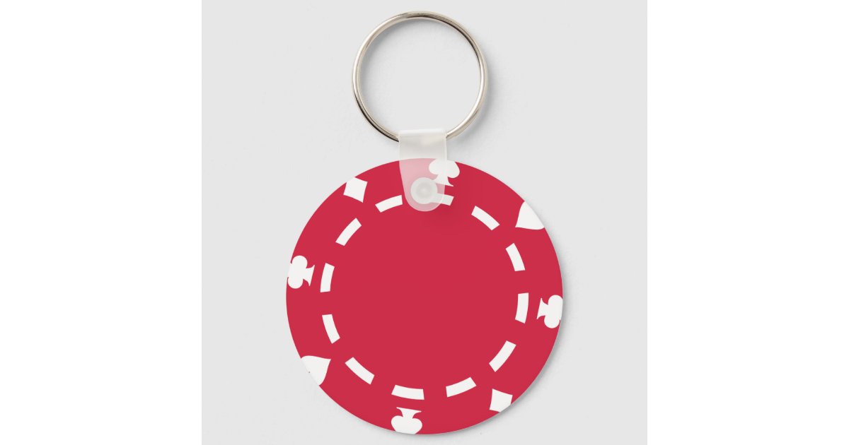Poker chips keychain | Zazzle