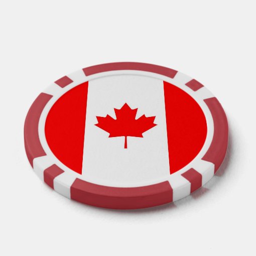 Poker chips with Flag of Canada | Zazzle