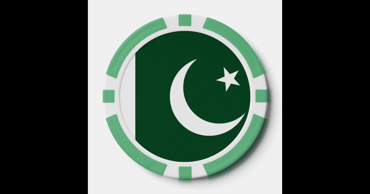 Poker chips with Flag of Pakistan | Zazzle