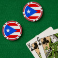 Poker chips with Flag of Puerto Rico | Zazzle