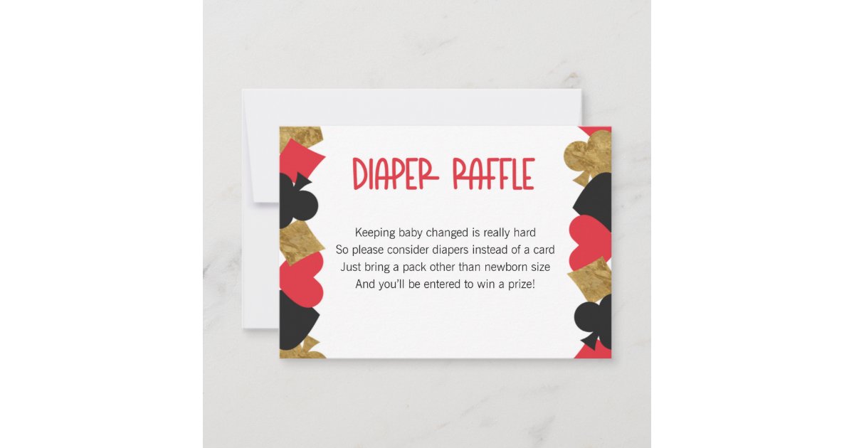 Poker Diaper Raffle Card | Zazzle