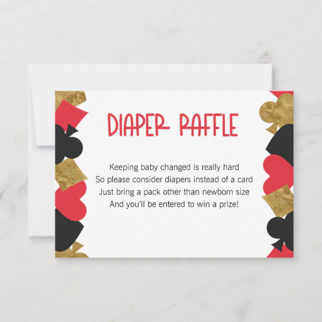 Poker Diaper Raffle Card | Zazzle