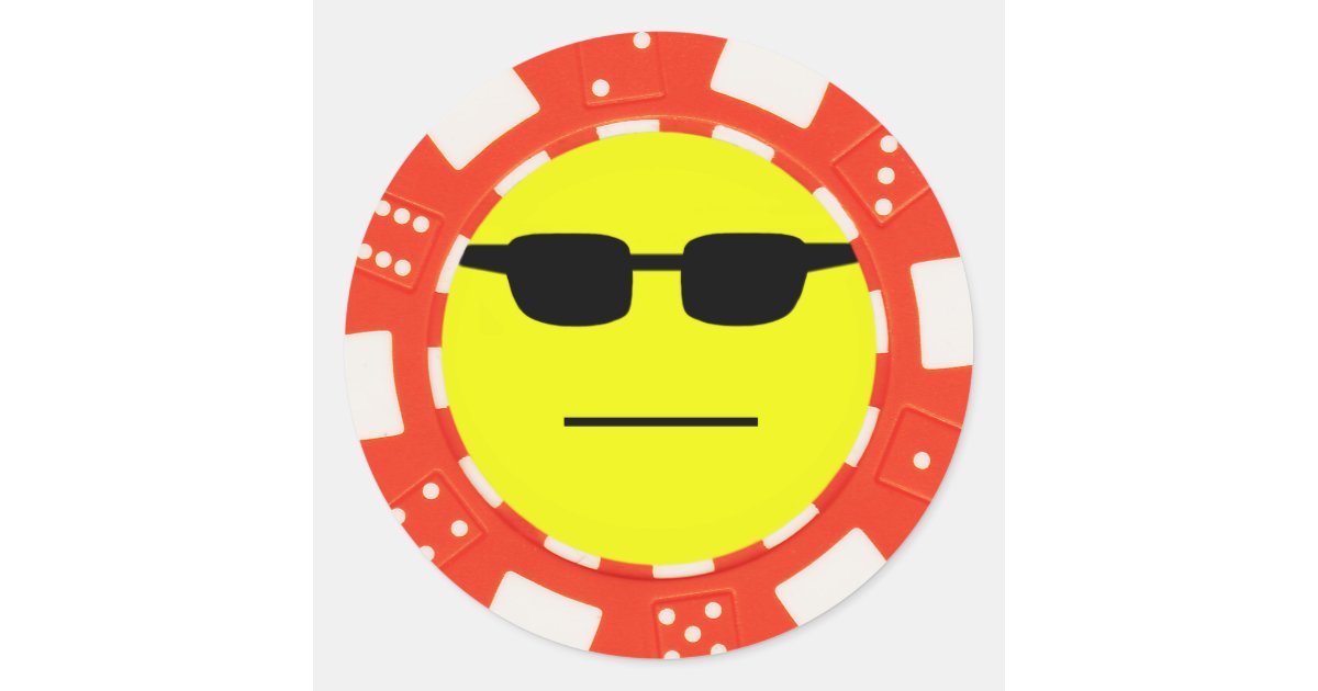 poker face classic round sticker | Zazzle