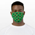 Poker Face Playing Card Suits on Green Adult Cloth Face Mask | Zazzle