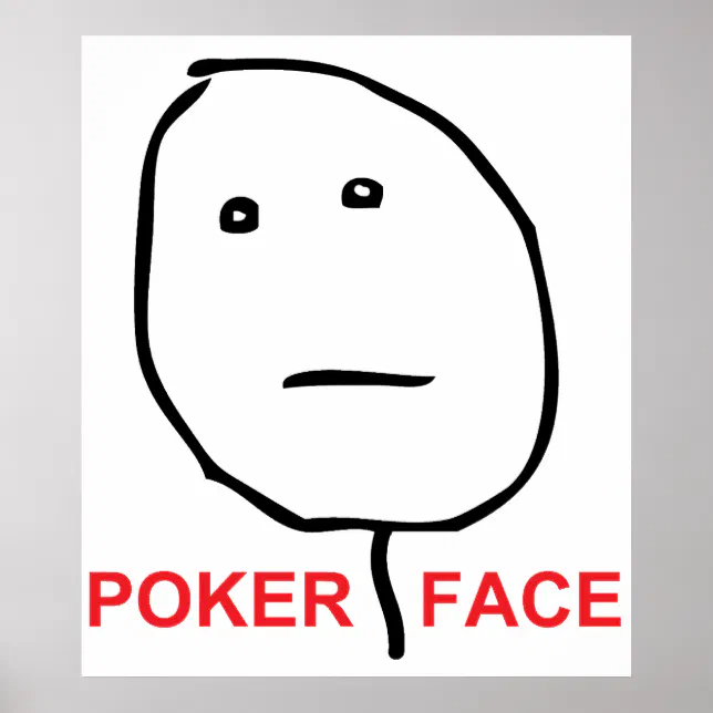 Poker Face (text) Poster | Zazzle