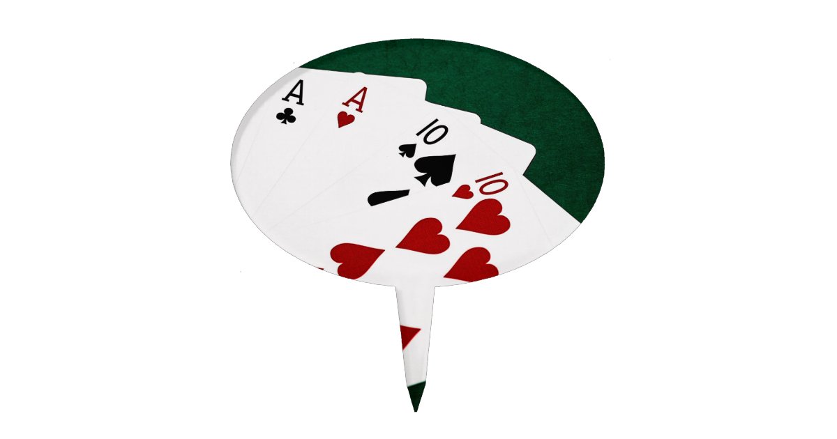 Poker Hands - Full House - Ace and Ten Cake Topper | Zazzle