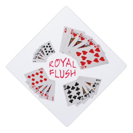 Poker Hands - Royal Flush Graduation Cap Topper | Zazzle