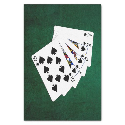 Poker Hands - Royal Flush - Spades Suit Tissue Paper | Zazzle