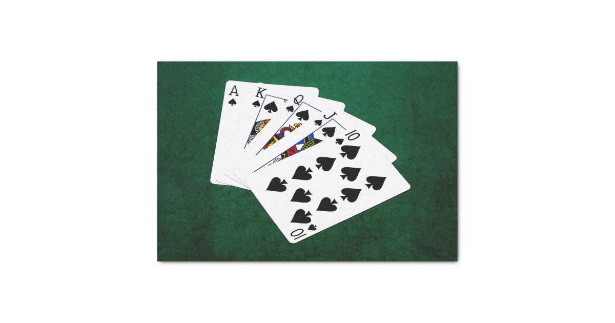 Poker Hands - Royal Flush - Spades Suit Tissue Paper | Zazzle