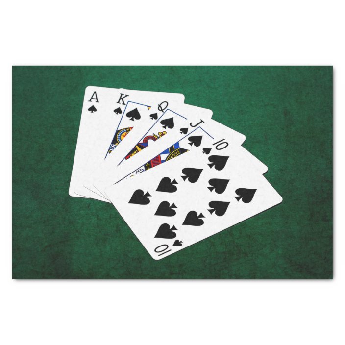 Poker Hands - Royal Flush - Spades Suit Tissue Paper | Zazzle.com