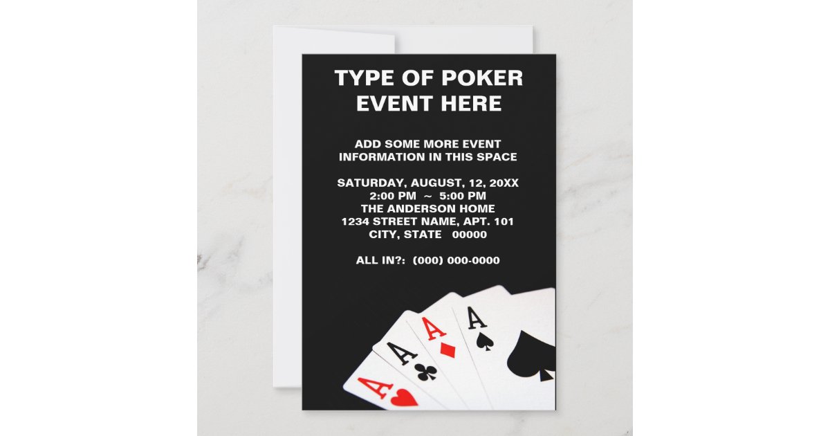 Poker Invitations | Zazzle