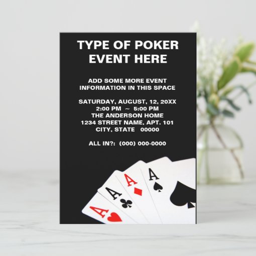 Poker Invitations | Zazzle