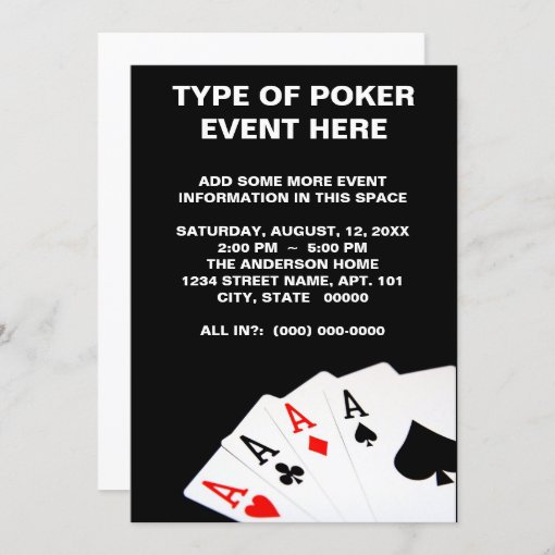 Poker Invitations | Zazzle