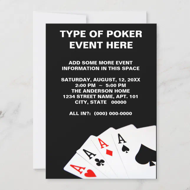 Poker Invitations | Zazzle