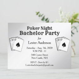 Poker Party Bachelor Party Invitation | Zazzle