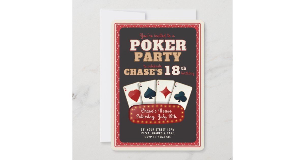 Poker Party Invitation | Zazzle