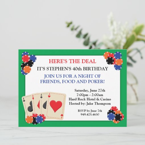 Poker Party Invitation | Zazzle