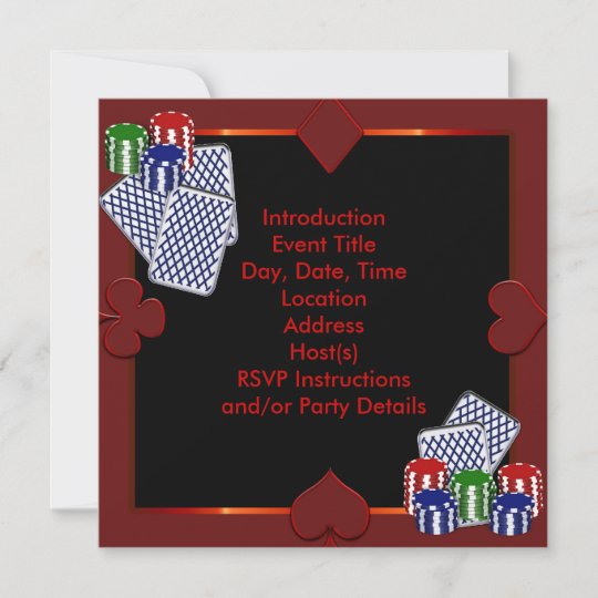 Poker Party Invitation Template | Zazzle.com