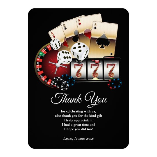 Poker Playing Card, casino Thank you card | Zazzle.com