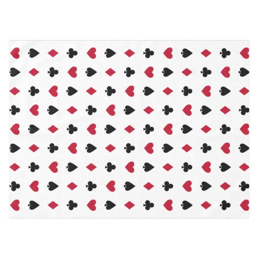 Poker Playing Card Suit Pattern Tablecloth | Zazzle