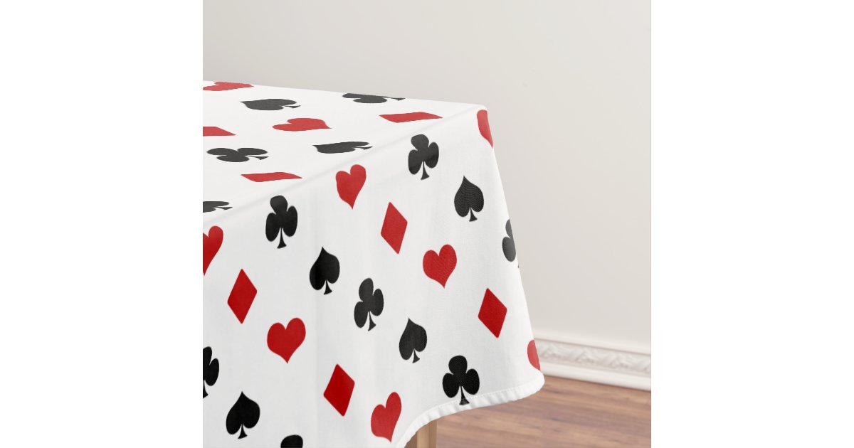 Poker Theme | Playing Card Theme Tablecloth | Zazzle