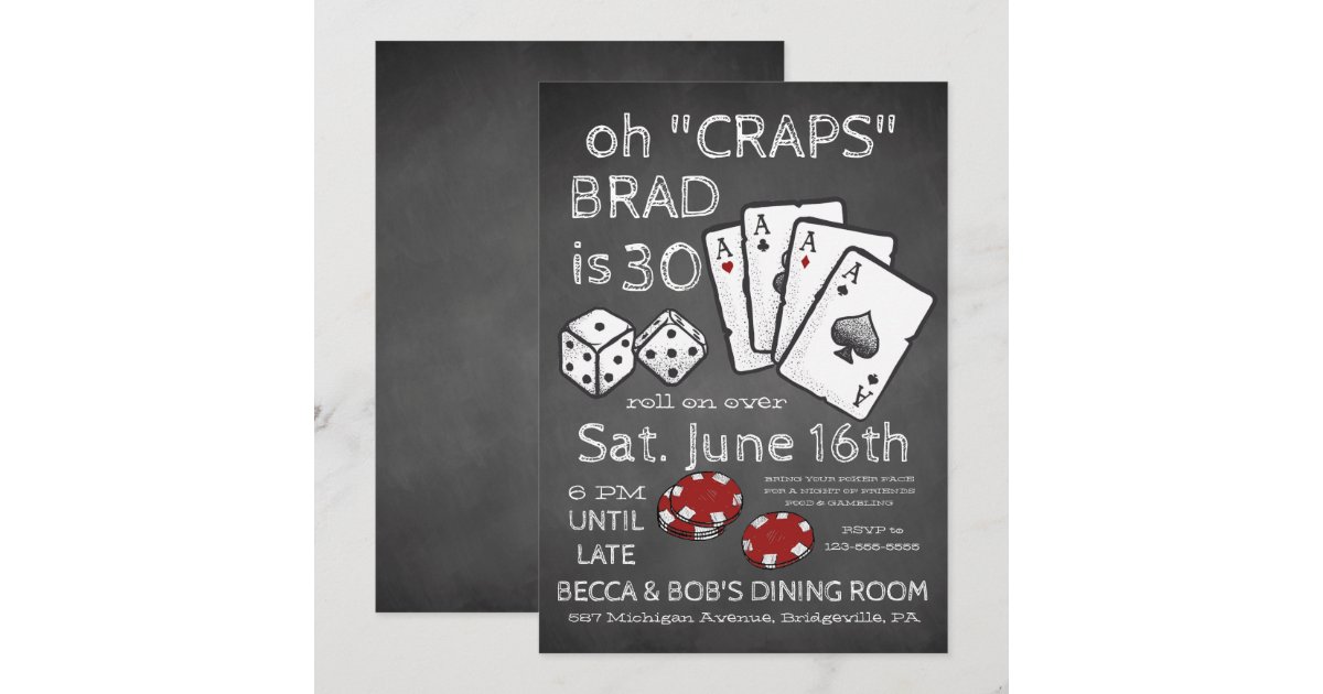 Poker Themed Party Invitation | Zazzle