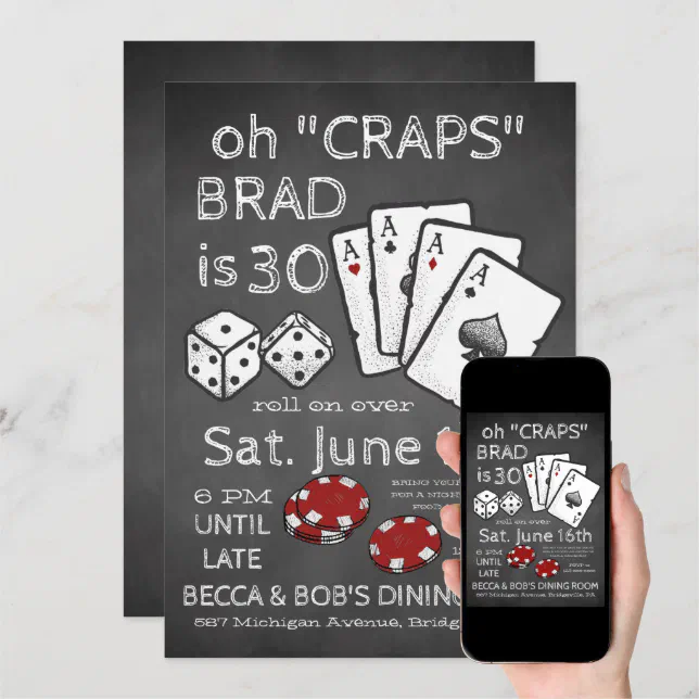 Poker Themed Party Invitation | Zazzle