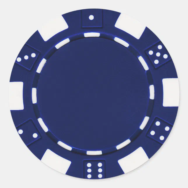 pokerchip sticker blue | Zazzle