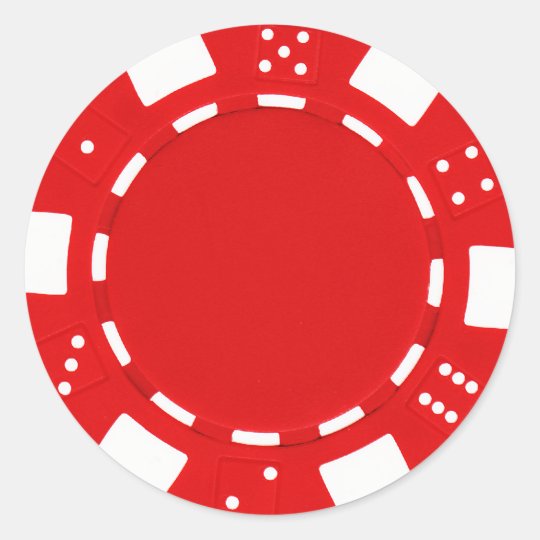 Pokerchip Sticker Red Zazzle