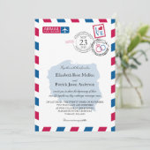 Poland Airmail Wedding Invitation | Zazzle