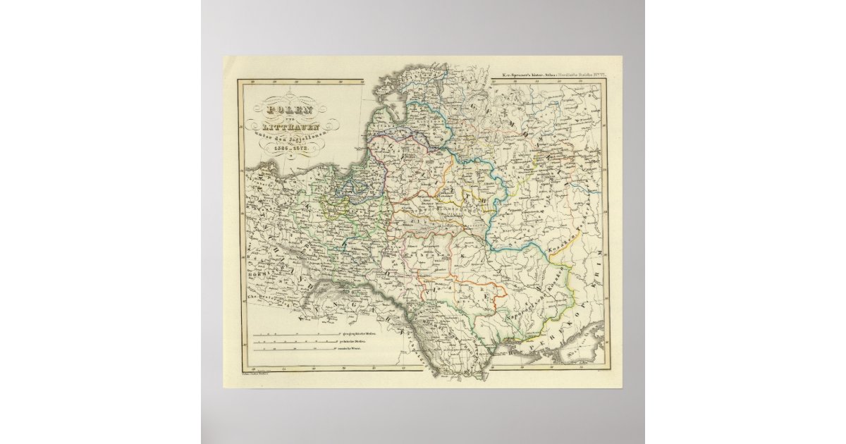 Poland and Lithuania 1386-1572 Poster | Zazzle