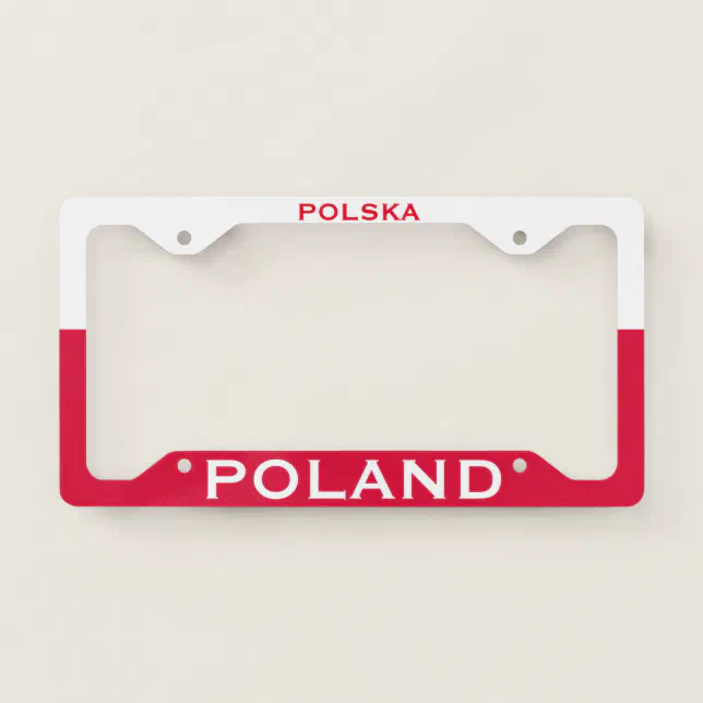 Poland Customizable License Plate Frame | Zazzle