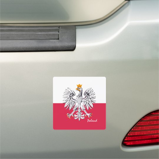 Poland & Eagle, Polish Flag /car travel sticker Car Magnet | Zazzle.com
