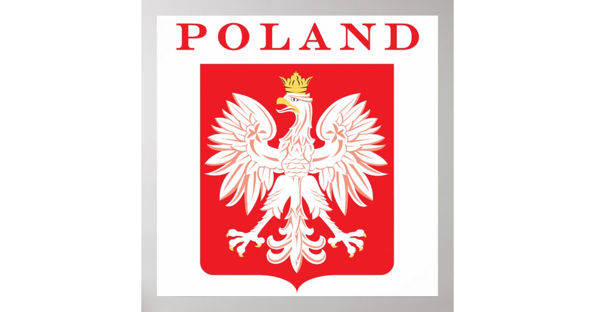 Poland Eagle Red Shield Poster | Zazzle