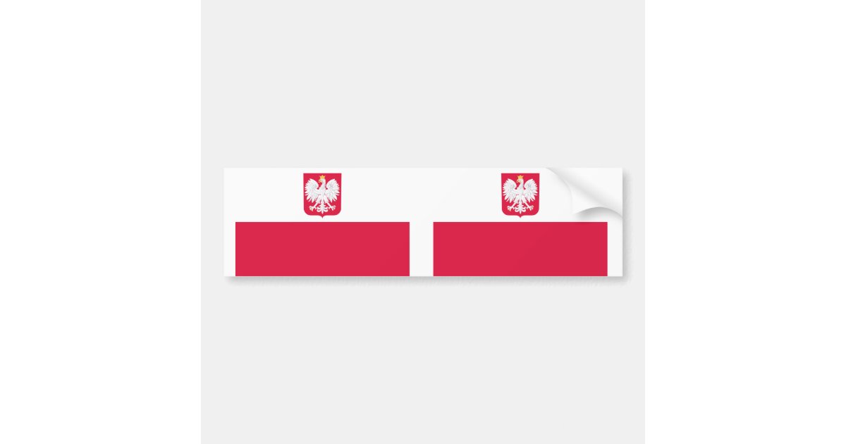 Poland flag bumper sticker | Zazzle
