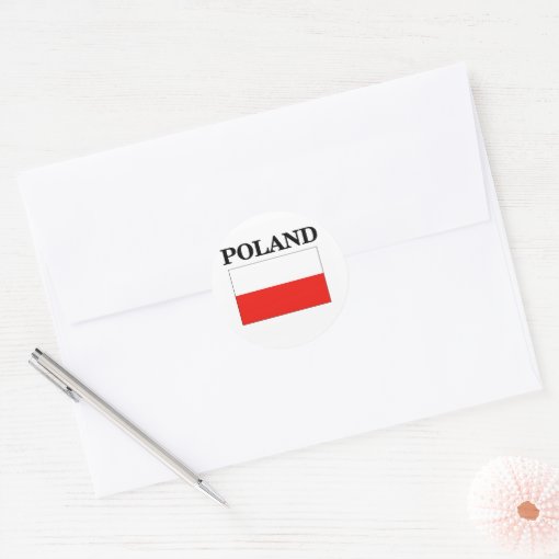 Poland Flag Classic Round Sticker | Zazzle