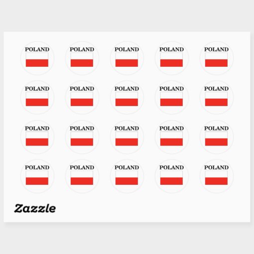 Poland Flag Classic Round Sticker | Zazzle