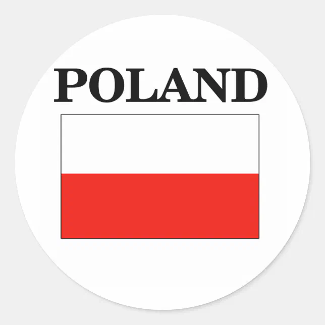 Poland Flag Classic Round Sticker | Zazzle