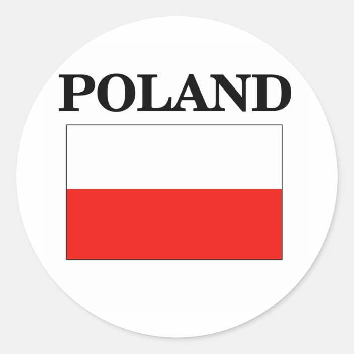 Poland Flag Classic Round Sticker | Zazzle.com